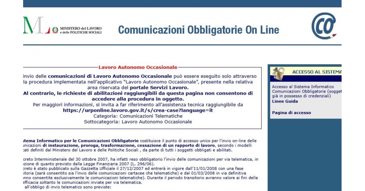 Comunicazioni obbligatorie: aggiornamento standard tecnici dal 2 aprile - FISCOeTASSE.com