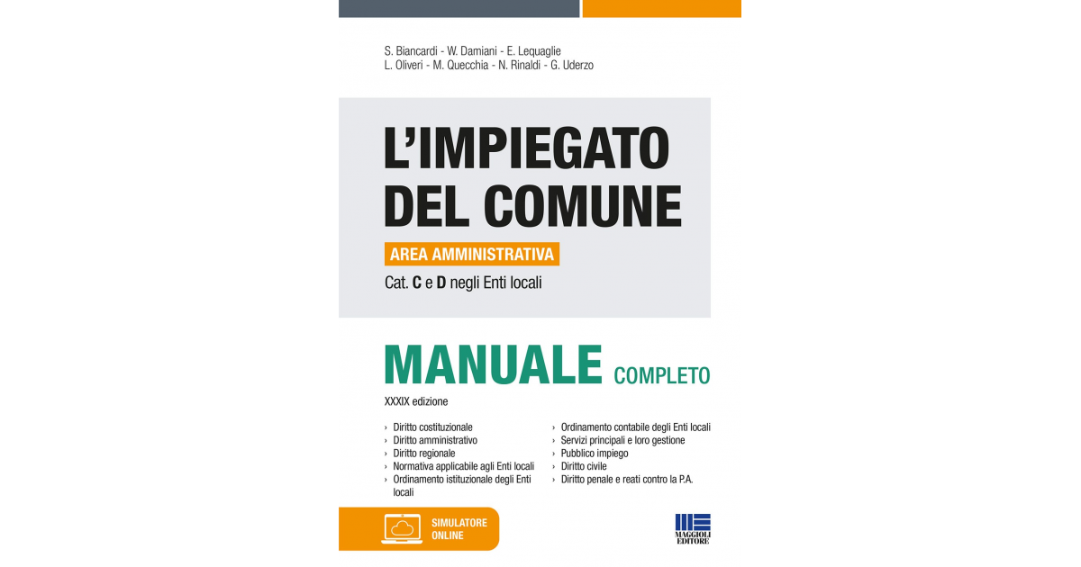 L'Impiegato del Comune - Area amministrativa Cat.C e D - FISCOeTASSE.com