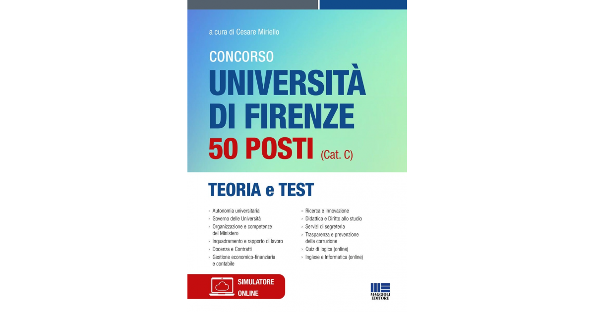 Concorso Università di Firenze-50 posti Cat.C- cartaceo - FISCOeTASSE.com