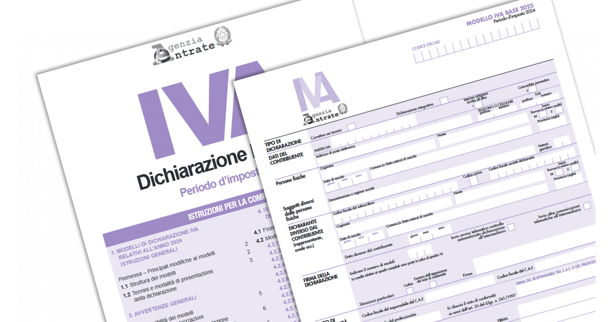 Dichiarazione Iva 2025: pubblicati i modelli con le relative istruzioni ...