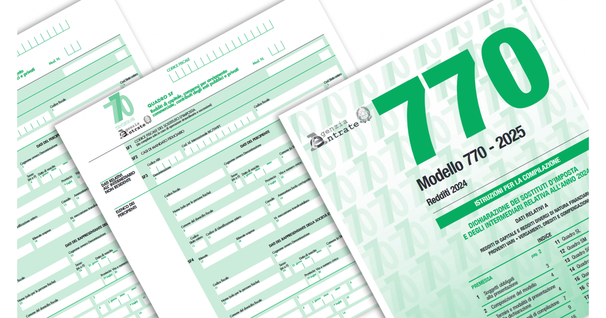 Modello 770: istruzioni per il frontespizio - FISCOeTASSE.com
